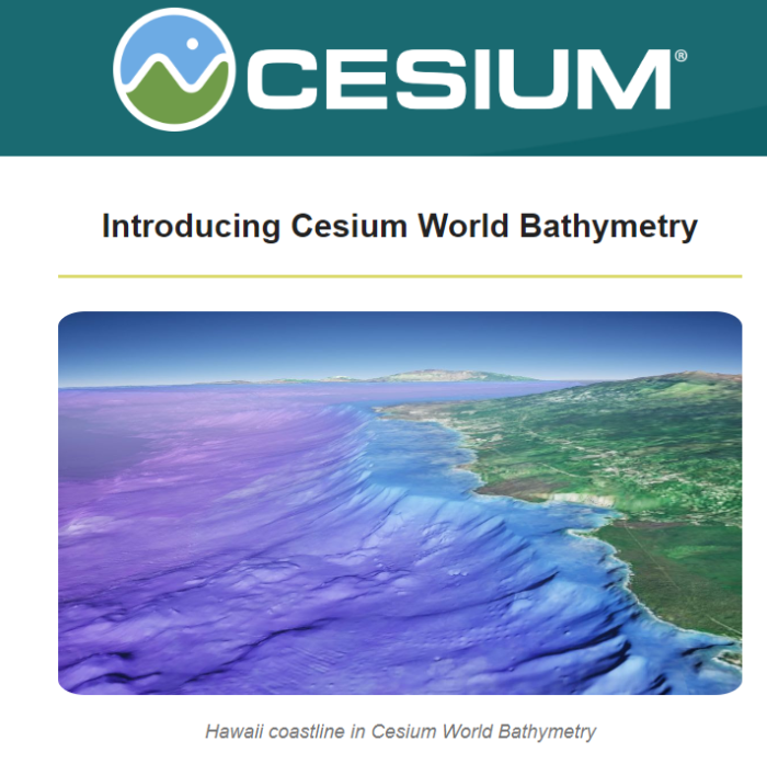 Nuevo lanzamiento de “Cesium World Bathymetry” | Cursos GIS | TYC GIS Formación