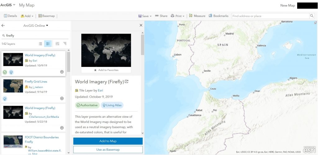 Incluir un mapa Firefly en un visor creado con la API de JavaScript