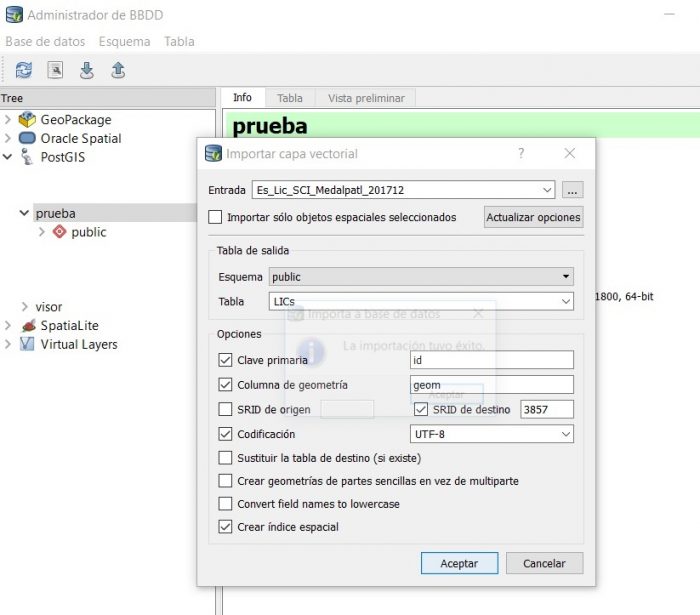 Interacción de la base de datos PostGIS con otros programas