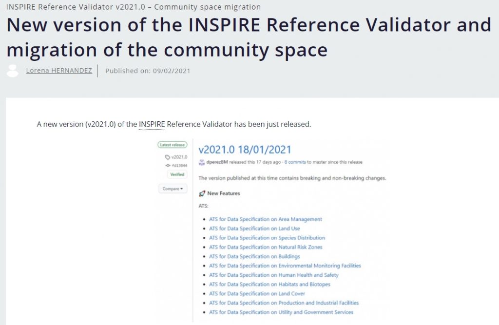 Se ha lanzado la nueva versión de “INSPIRE Reference Validator”