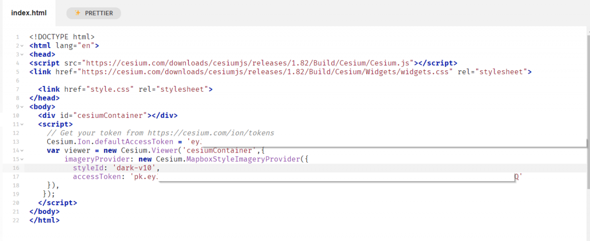 Cómo incluir un mapa base de Mapbox en un visor 3D creado con Cesium