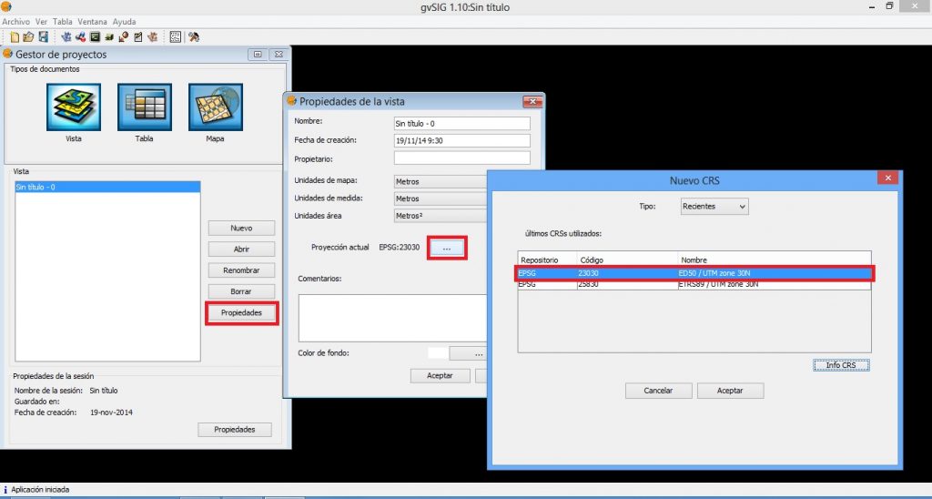 Transformación de coordenadas ED50 a ETRS89 con GvSIG