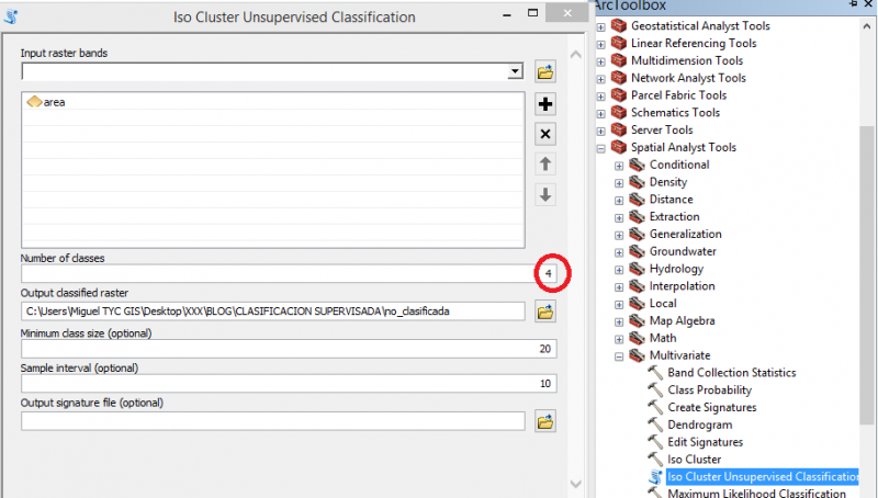 Clasificación supervisada y no supervisada en ArcGIS