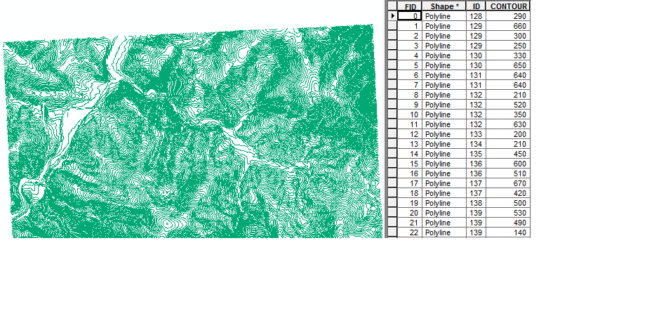 Funcionamiento de la herramienta "topo to ráster" de ArcGIS