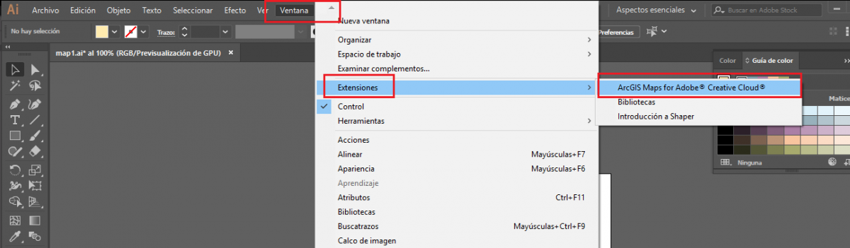 Mapas de ArcGIS para Adobe Creative Cloud
