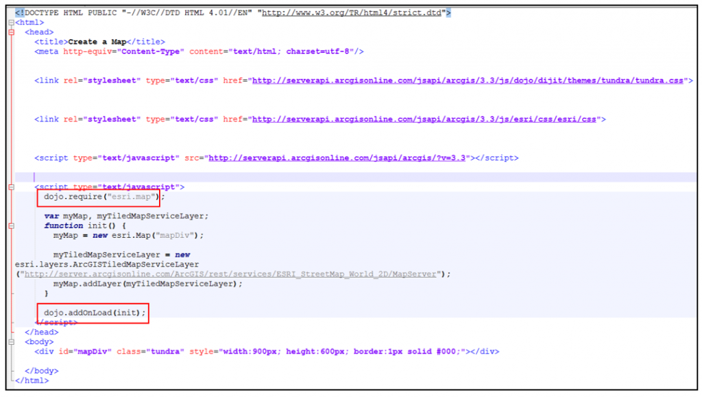 ¿Cómo crear un mapa con la API JavaScript de ESRI?