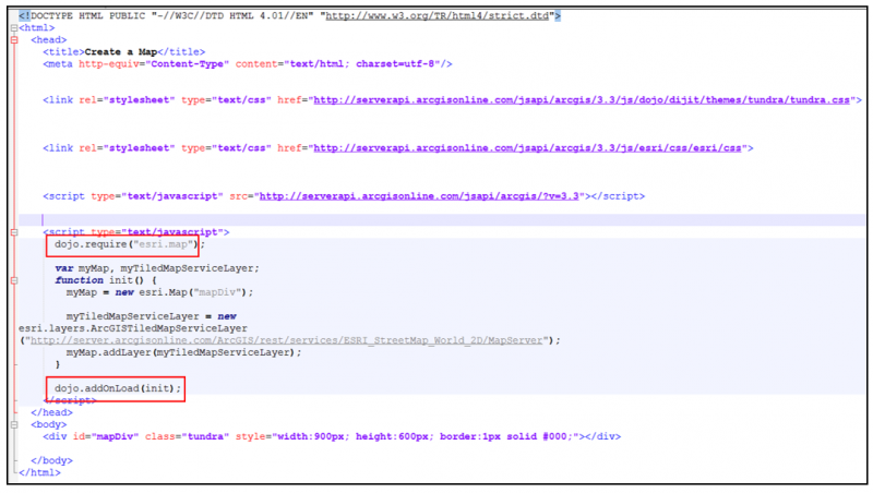 ¿Cómo crear un mapa con la API JavaScript de ESRI?