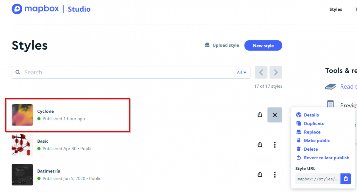 Nuevo “style” para Mapbox | TYC GIS | Cursos GIS
