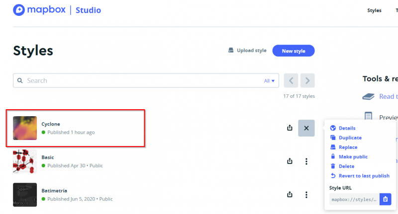 Nuevo “style” para Mapbox | TYC GIS | Cursos GIS