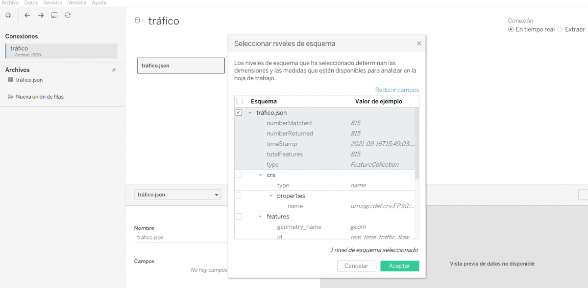 Conectar datos JSON con Tableau | TYC GIS Formación