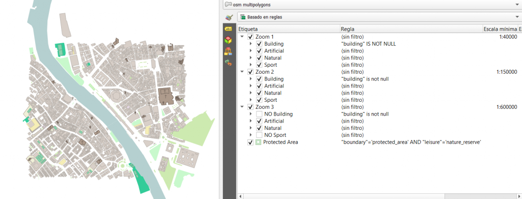 Descarga de datos de OpenStreetMap (OSM) con simbología en QGIS