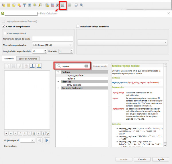 Reemplazar caracteres en la tabla de atributos en QGIS | TYC GIS
