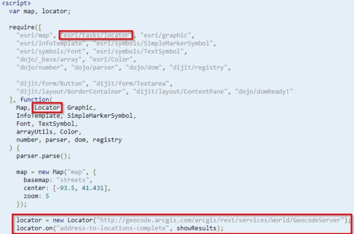 Diferencias entre Locator y Geocoder en la API JavaScript de Esri