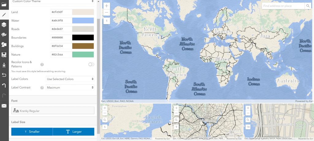 Cómo crear tus propios mapas base con el editor “Vector Tile Style” de Esri