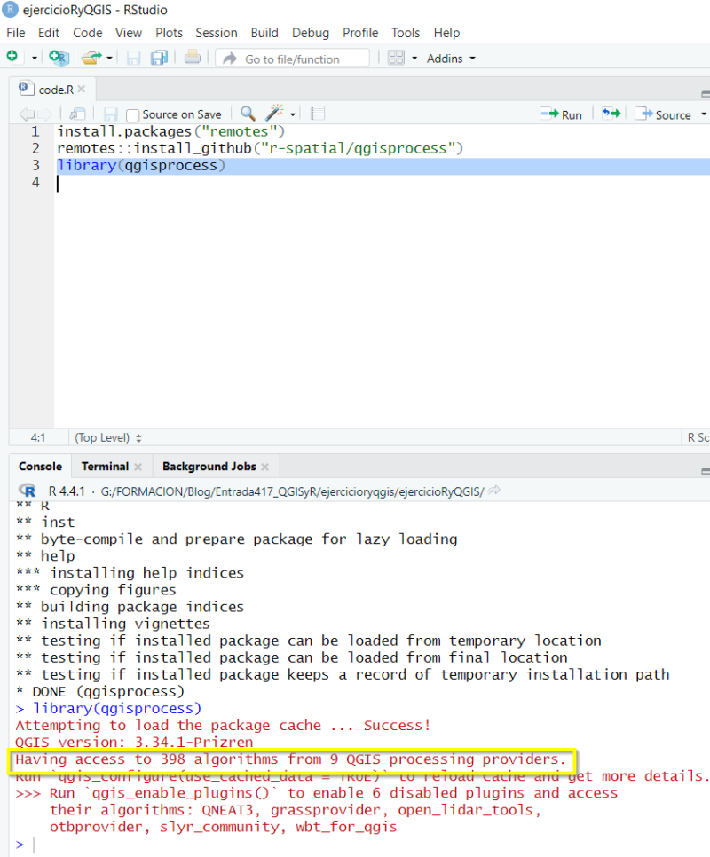 Cómo conectar QGIS y R | TYC GIS Formación