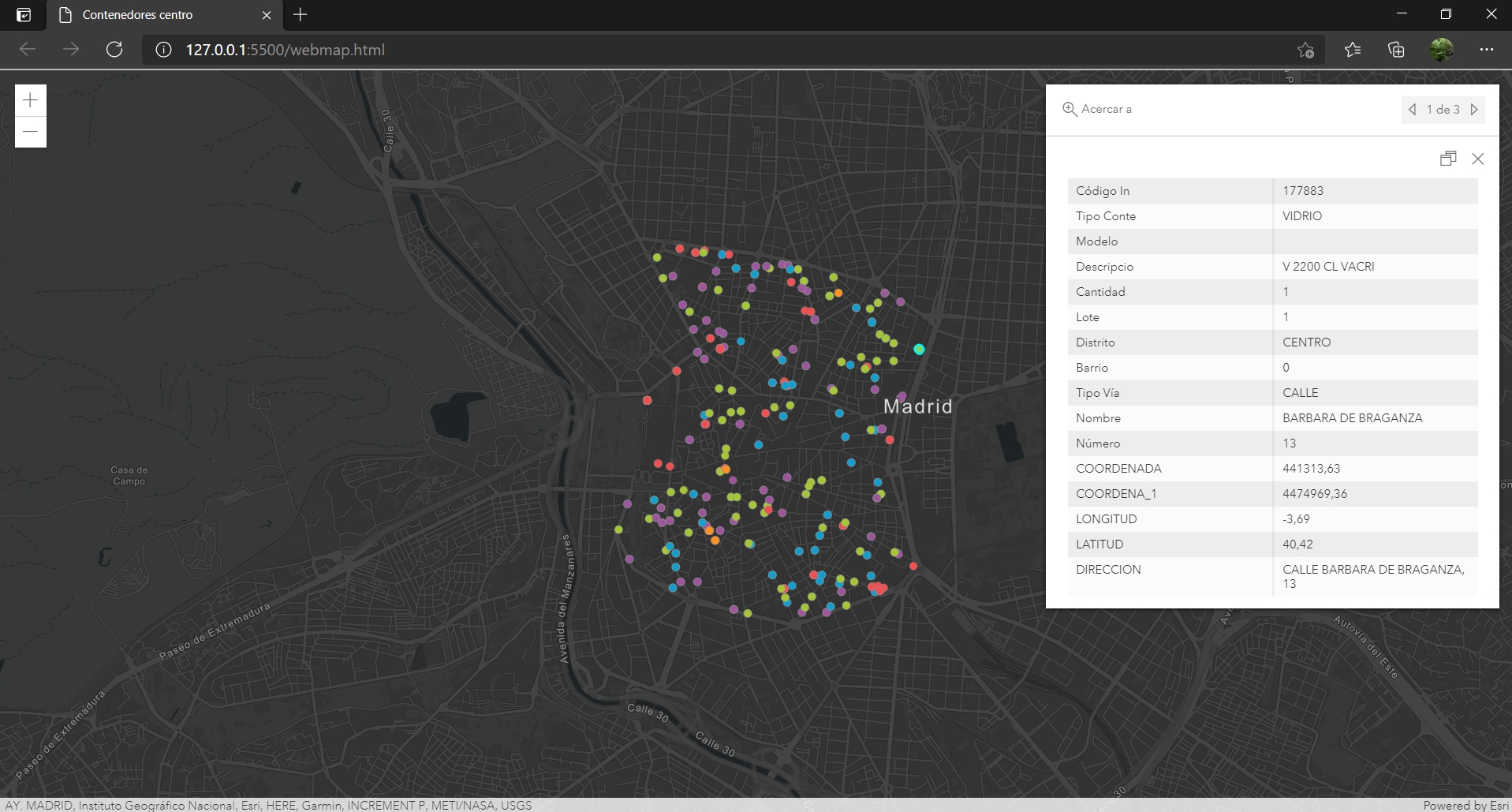 Trabajando con un Web Map con la API JavaScript de Esri