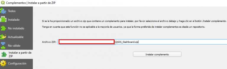 Instalación del complemento “QGIS Dashboard” | TYC GIS Formación