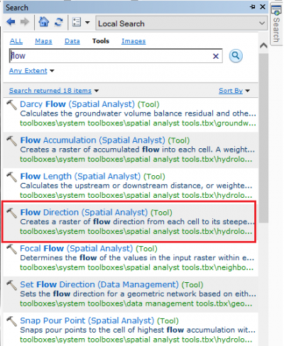 Obtener acumulación y dirección de flujo en ArcGIS