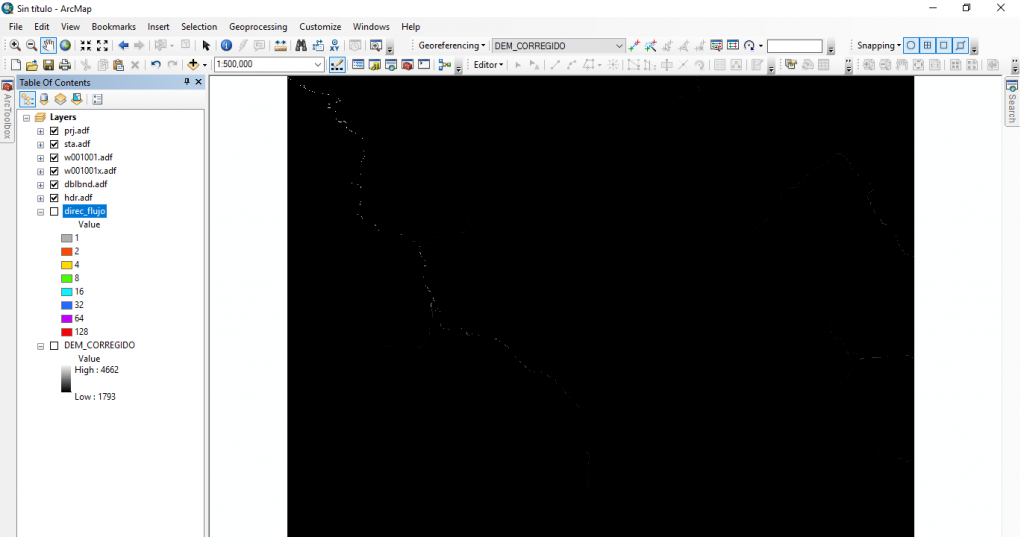 Obtener acumulación y dirección de flujo en ArcGIS