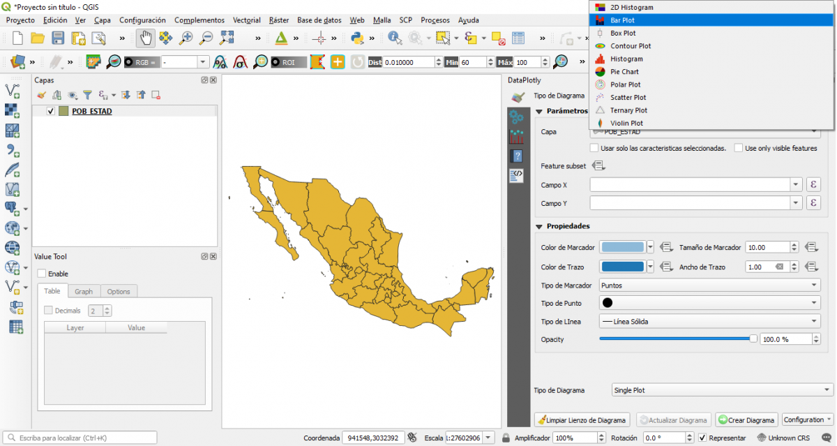 Cómo crear gráficas en QGIS 3 con Data Plotly | TYC GIS Formación