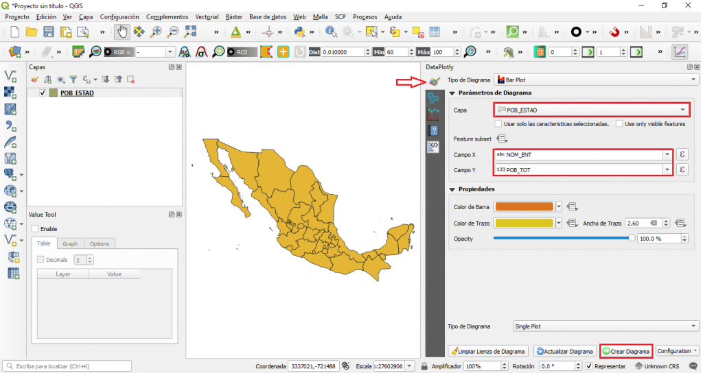 Cómo crear gráficas en QGIS 3 con Data Plotly | TYC GIS Formación