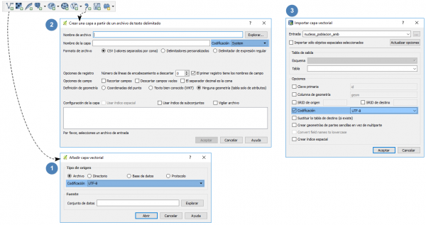 Control de la codificación de caracteres en QGIS