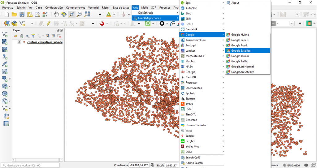 Creación de capas Shapefile a partir de tabla excel en QGIS 3