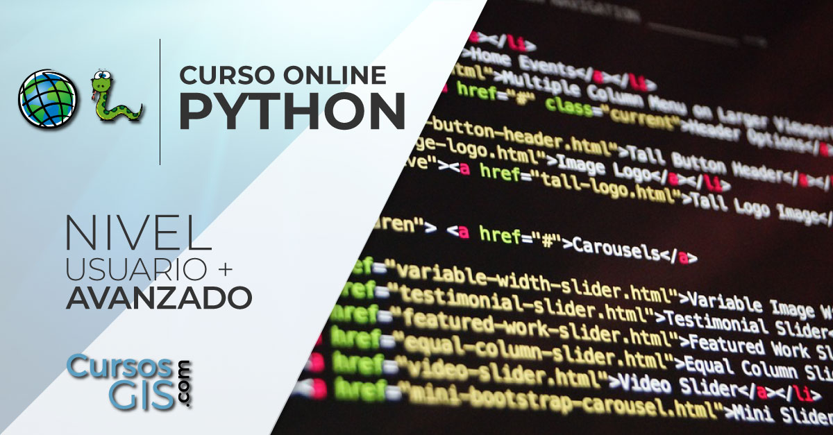 Curso online de Especialista en Python con ArcGIS (usuario y avanzado)