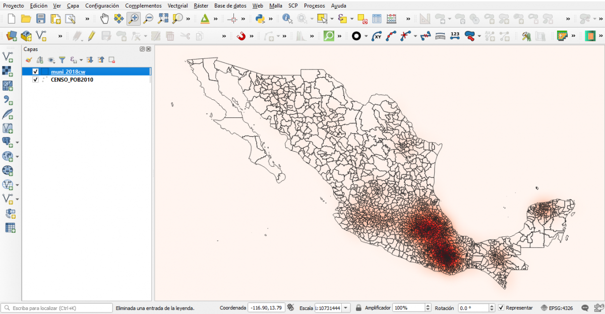 Creación de un mapa de calor con heatmap en QGIS 3