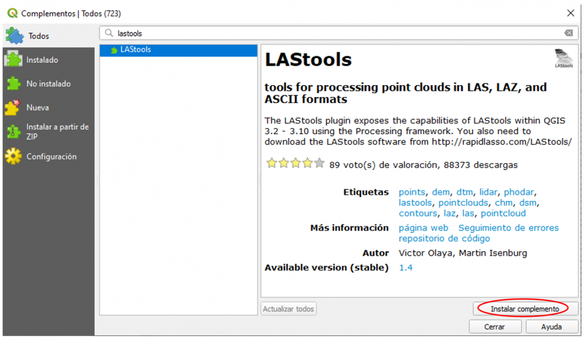 Instalar y configurar las herramientas de LAStools en QGIS 3 | TYC GIS