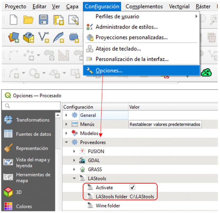 Instalar y configurar las herramientas de LAStools en QGIS 3 | TYC GIS