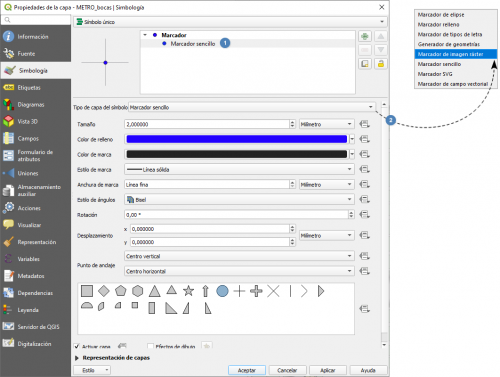 Modificar la simbología de una capa en QGIS