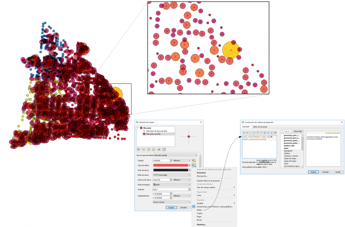 “Point Cluster” y el control avanzado de los parámetros de simbología ...