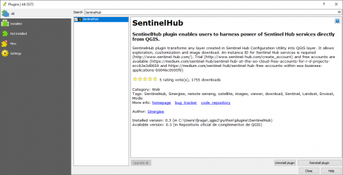 Descarga libre de Imágenes Sentinel-2 con QGIS